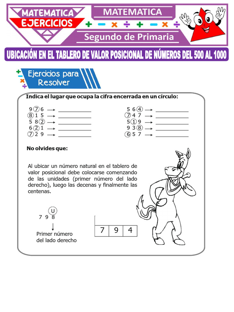 Valor Posicional | PDF | Números | Notación Matemática