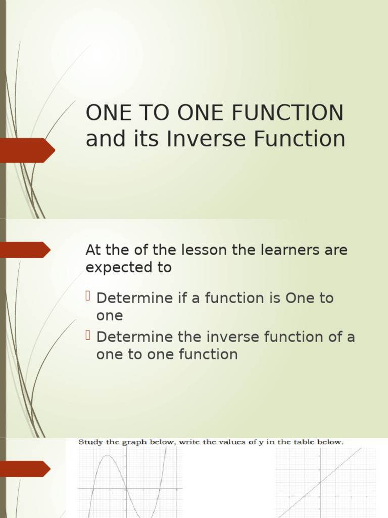 One-to-One Functions & Inverses | PDF | Language Arts & Discipline