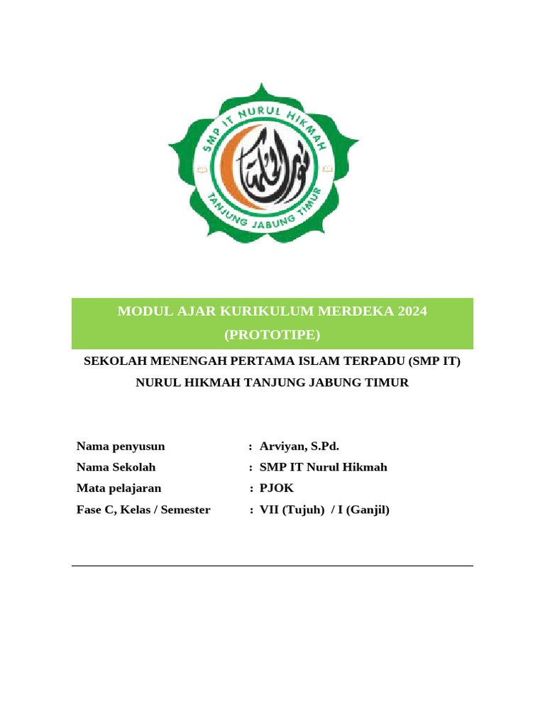 Kelas VII Modul Ajar Unit 3 | PDF