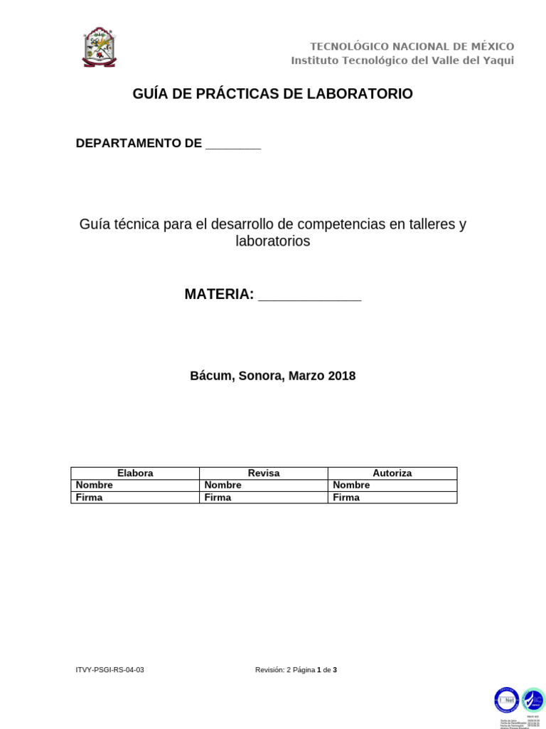 ITVY-PSGI-RS-04-03 Guia de Practicas de Laboratorio | PDF
