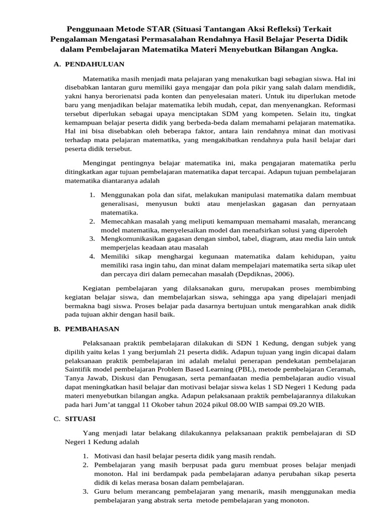 Penggunaan Metode STAR | PDF | Karier & Perkembangan | Seni