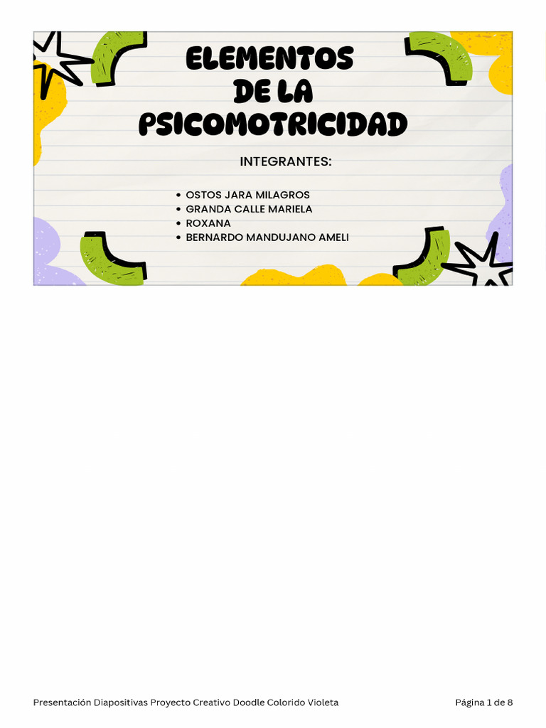 Elementos de La Psicomotricidad | PDF