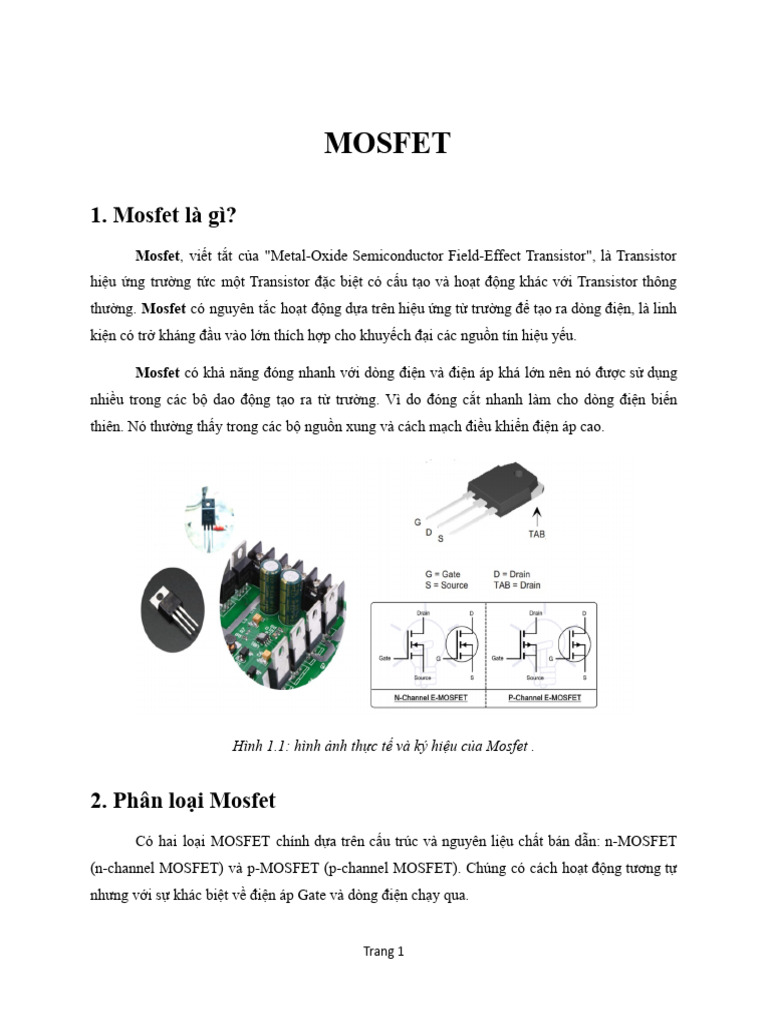Giáo Trình Mosfet | PDF