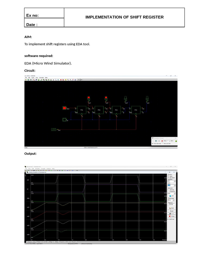 EDA Shift Register Implementation | PDF