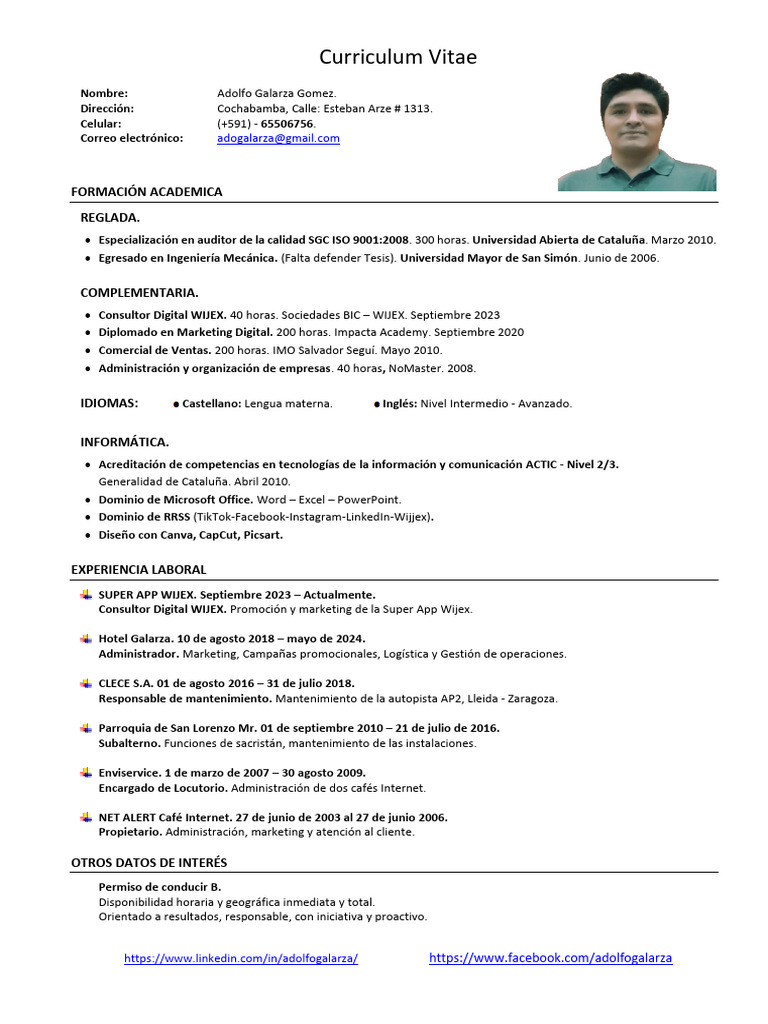 CurriculumVitae AdolfoGalarza | PDF