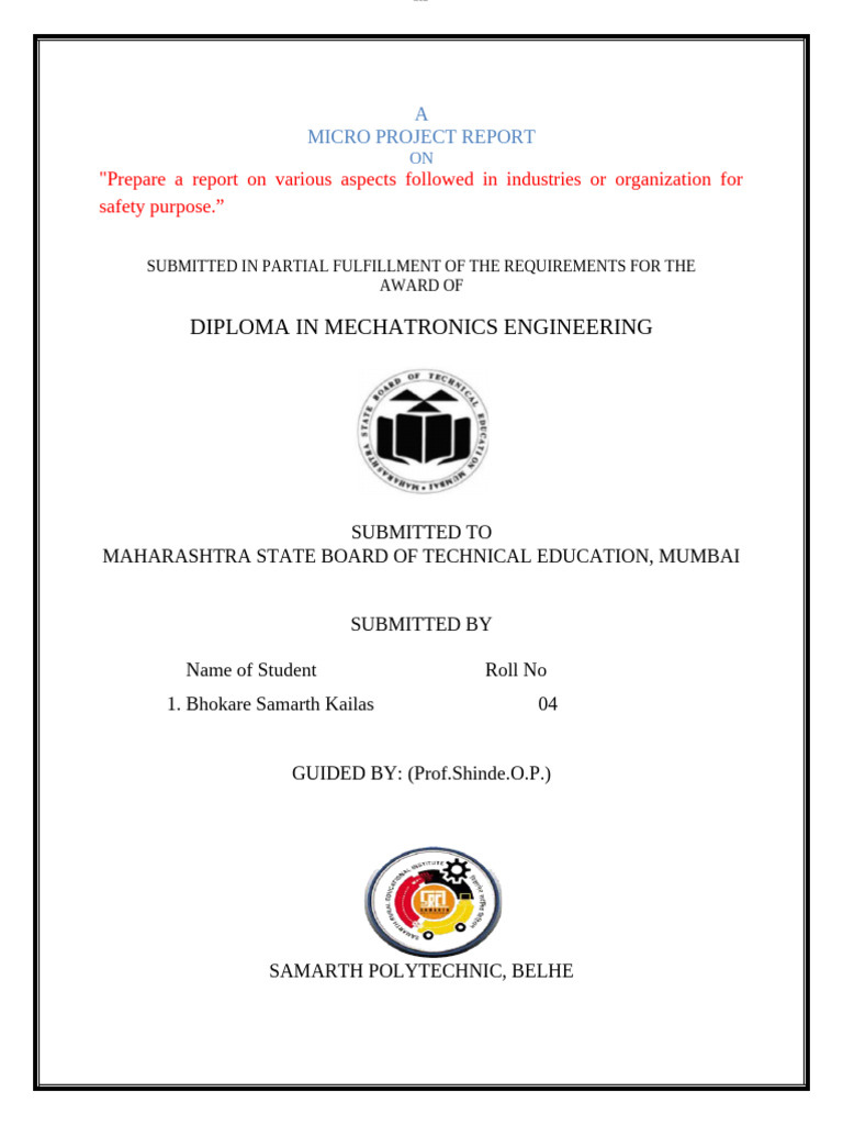 MAN MICROPROJECT | PDF | Personal Protective Equipment | Safety