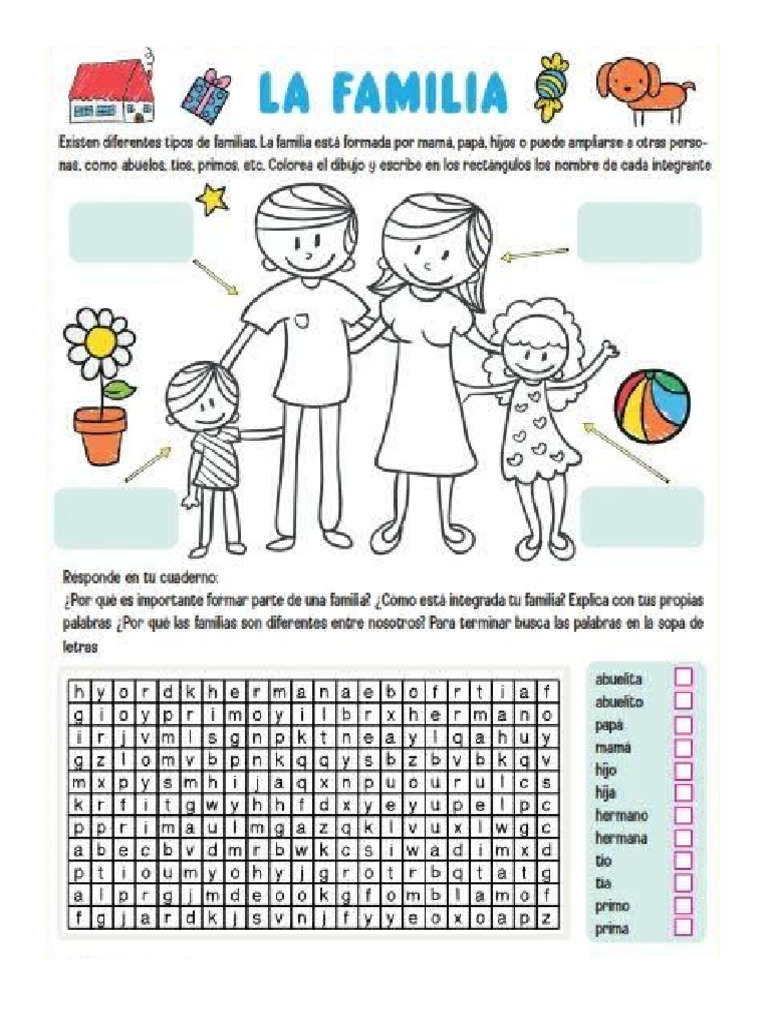 LA FAMILIA SOPA DE LETRAS | PDF