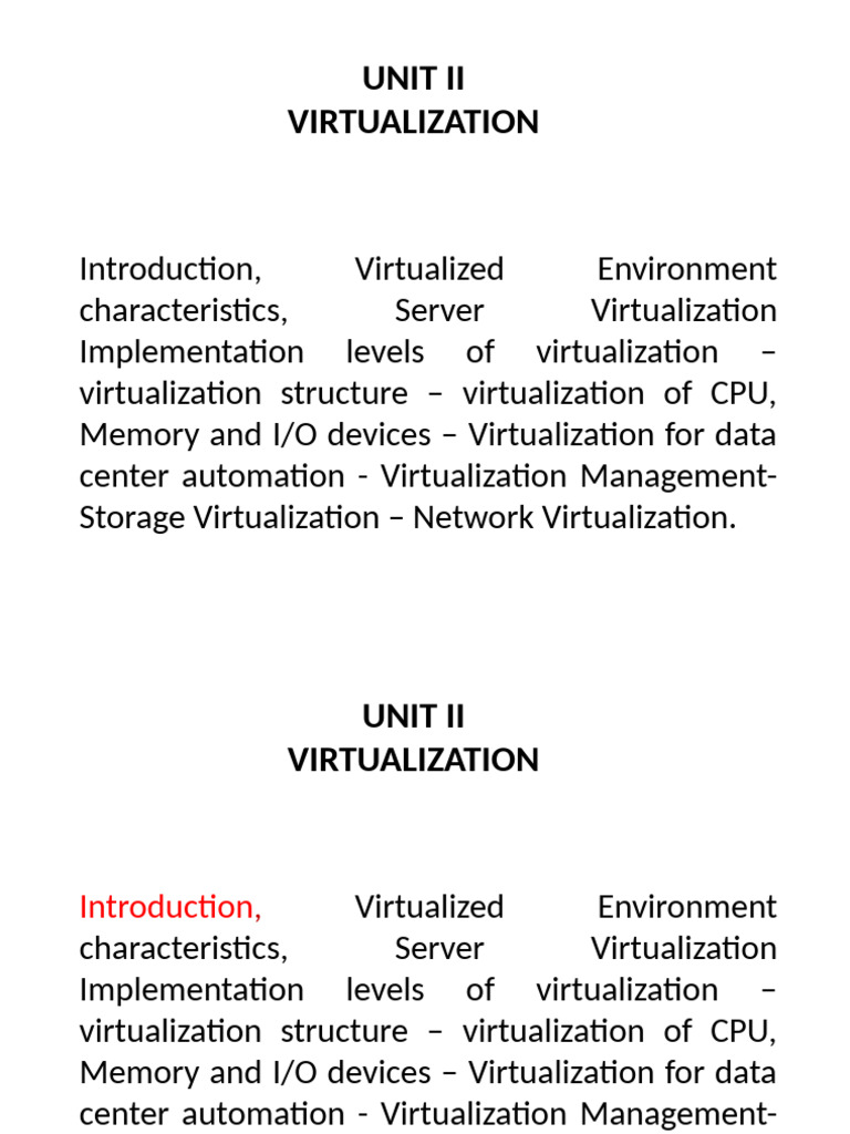 UNIT II | PDF | Virtualization | Virtual Machine