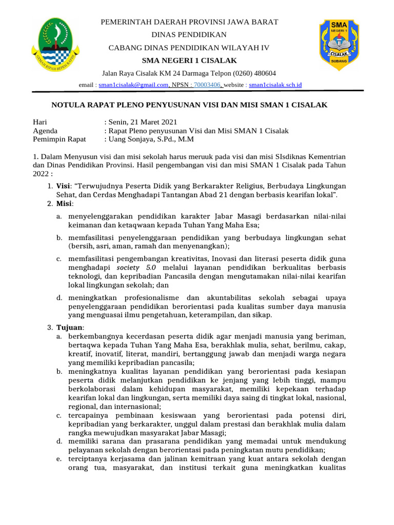 NOTULA RAPAT PLENO PENETAPAN HASIL PPDB TAHAP 1 | PDF NOTULA RAPAT PLENO PENETAPAN HASIL PPDB TAHAP 1 | PDF