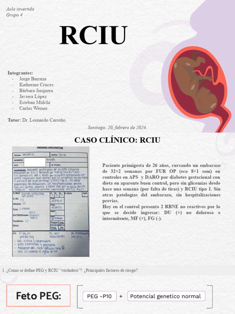 Diagnóstico y Manejo del RCIU Fetal | PDF | El embarazo | Feto