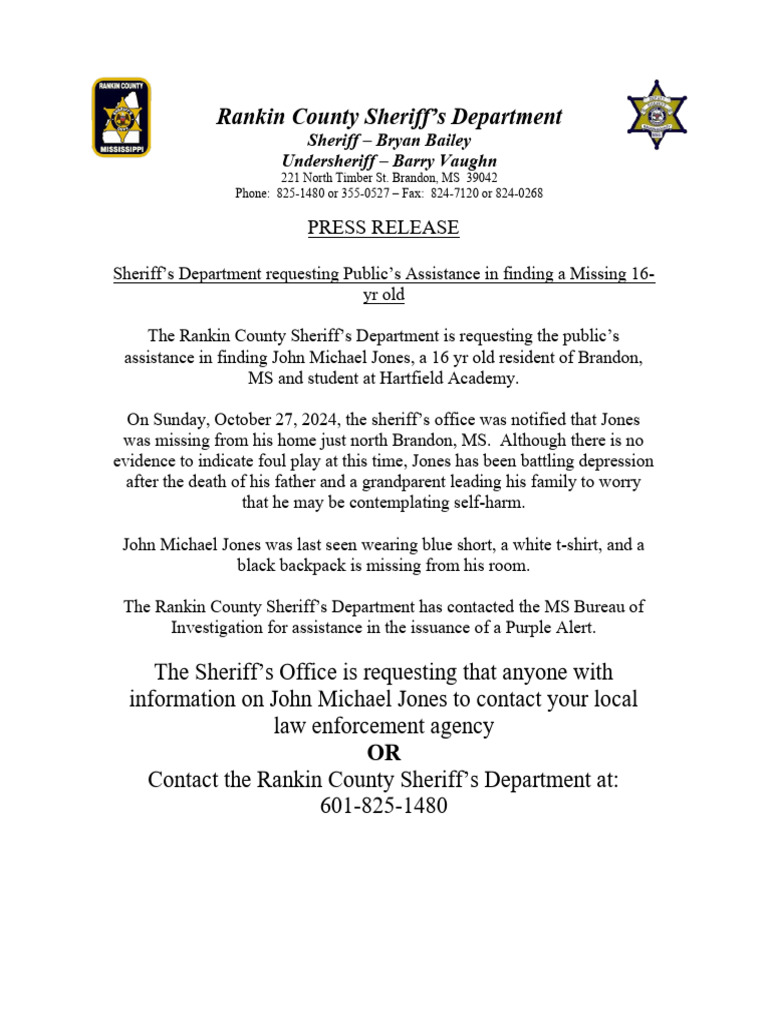 Press Release John Michael Jones | PDF