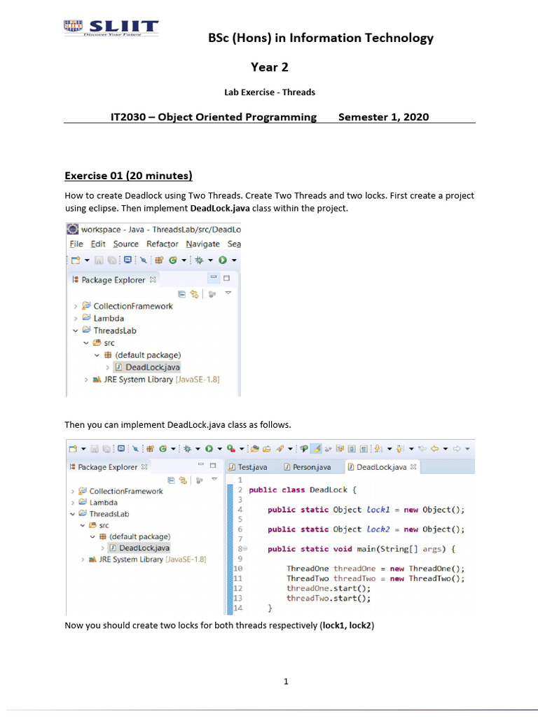 OOP Threads Lab_2020 | PDF | Thread (Computing) | Computer Science