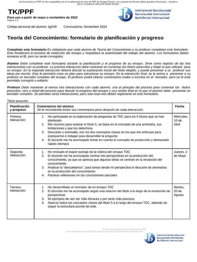 Formato TK-PPF (Listo para Completar) | PDF | Crecimiento personal y ...