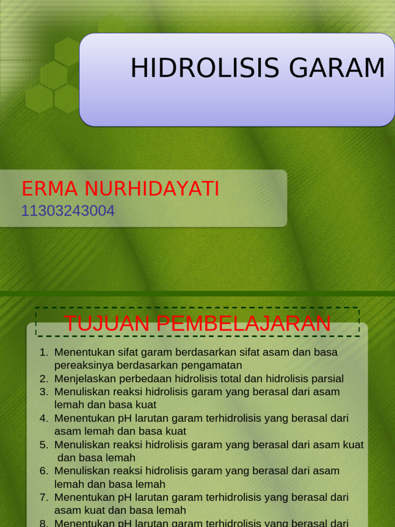 Hidrolisis | PDF