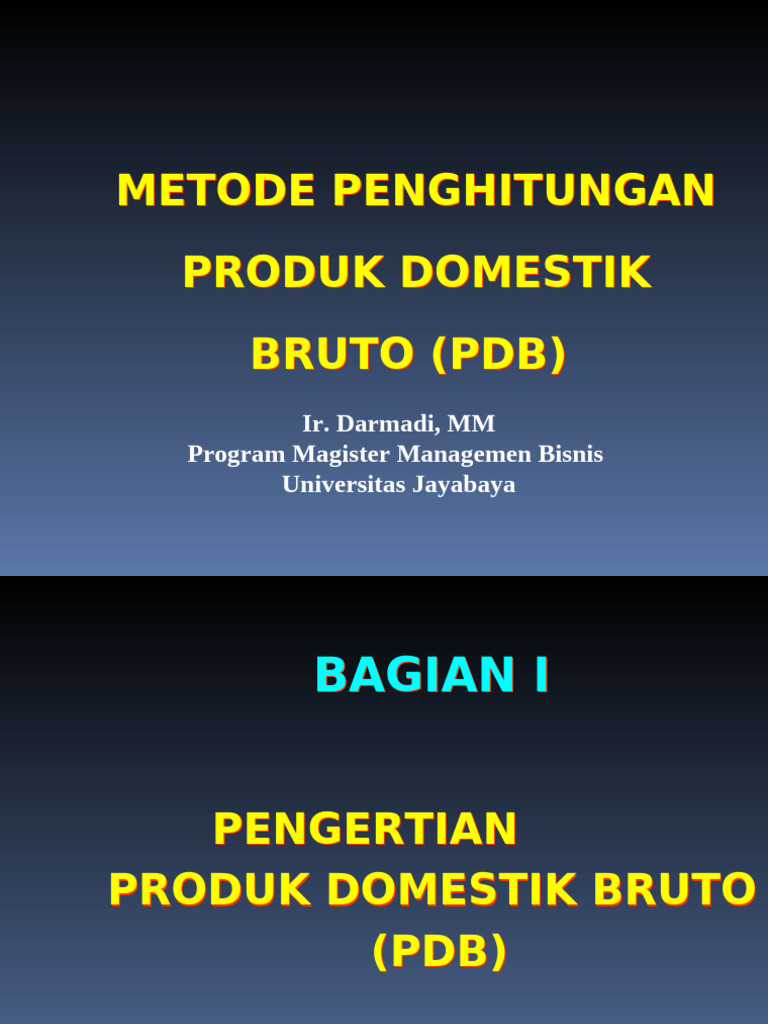 Metode Pendekatan PDRB | PDF