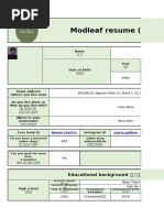 Korean Resume Template | PDF