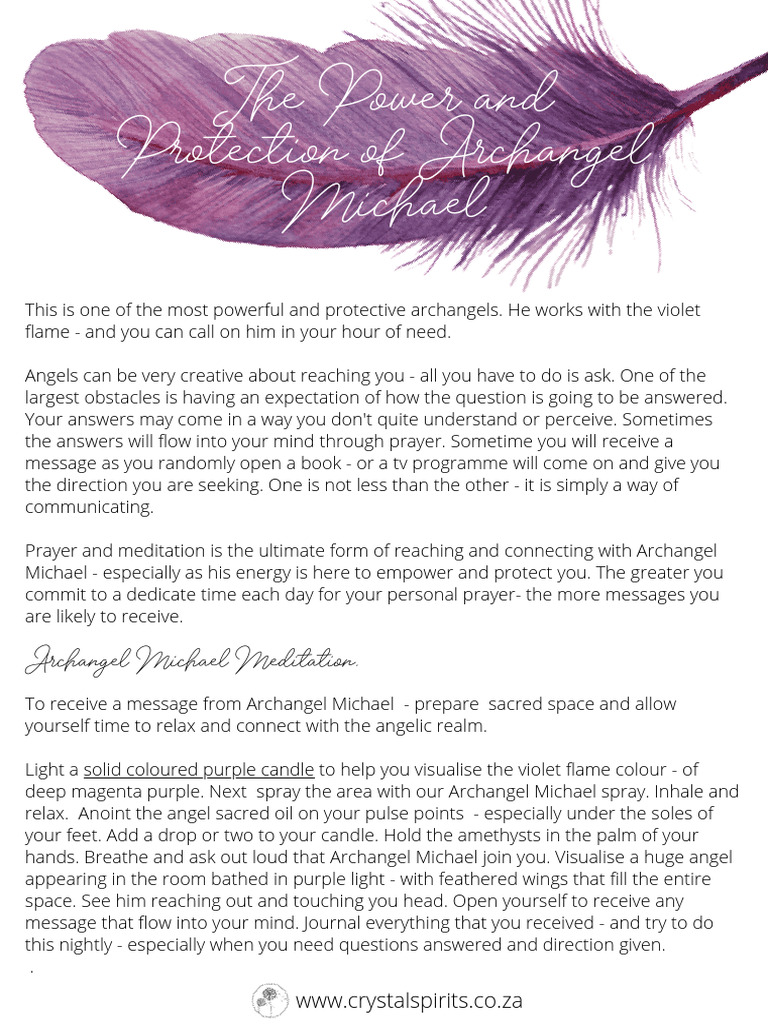 Power and Protection of Archangel Michael | PDF | Prayer