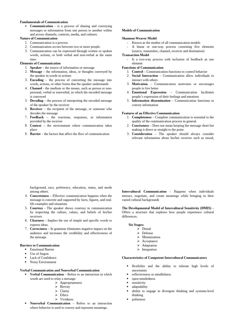 Reviewer in Oral Com - 065540 | PDF | Communication | Nonverbal Communication