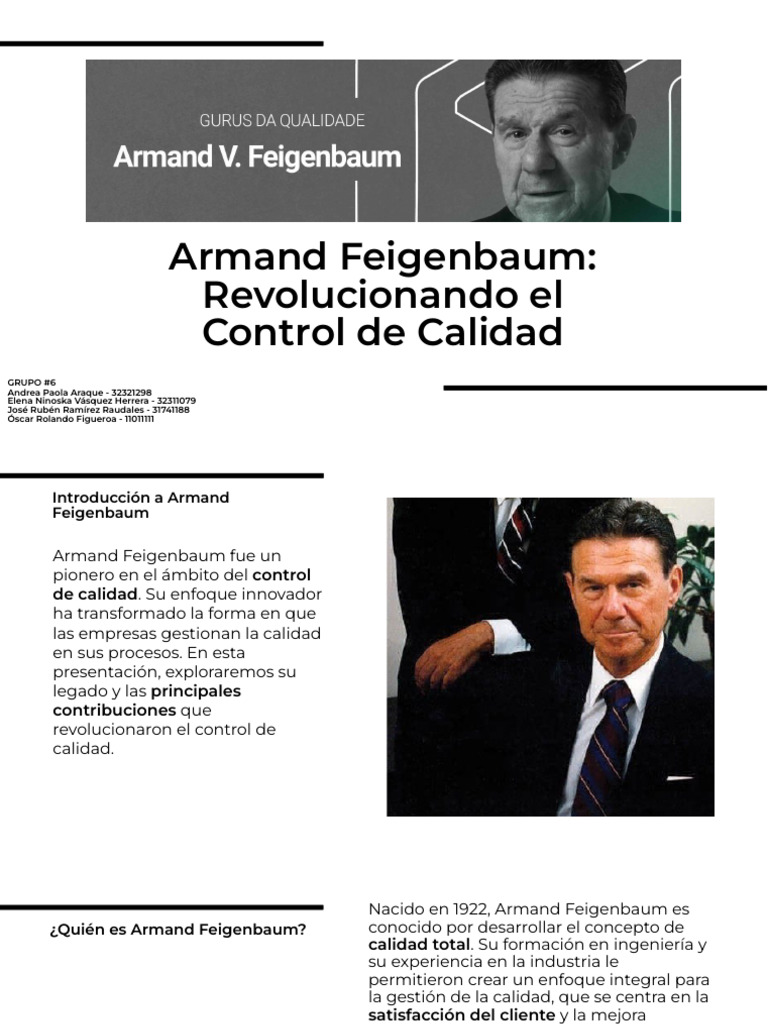 Armand Feigenbaum (1) | PDF | Calidad (comercial) | Gestión de la calidad