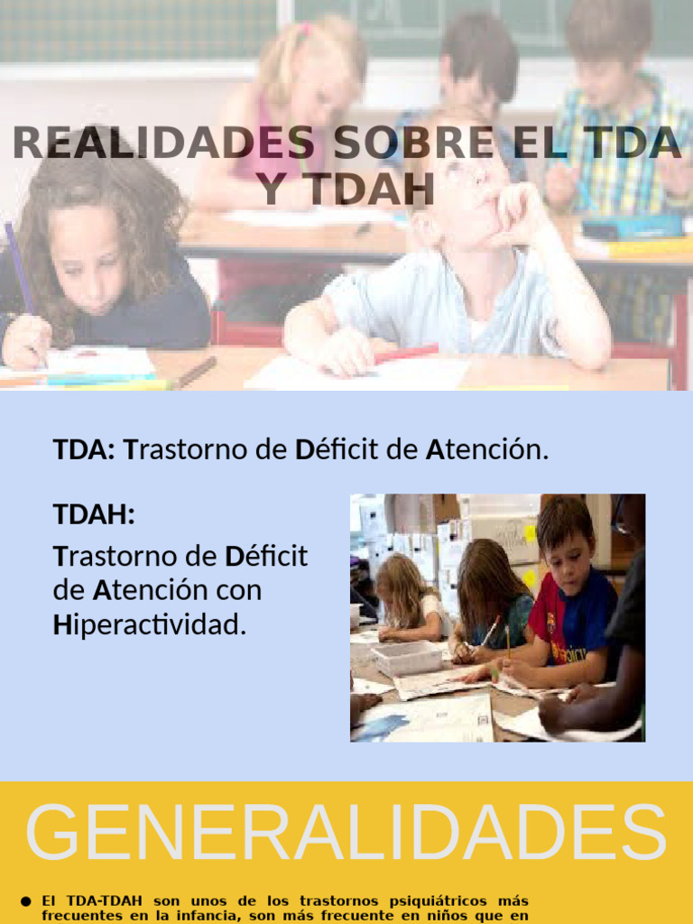 Realidades Sobre El Tda y Tdah | PDF | Desorden hiperactivo y deficit ...