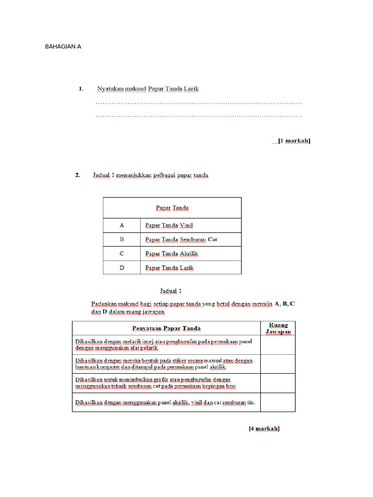 Abg Mus Soalan SRT 2021 | PDF
