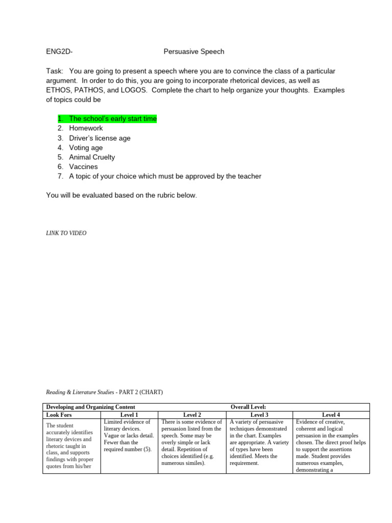 Persuasive Speech | PDF | Rhetoric | Persuasion