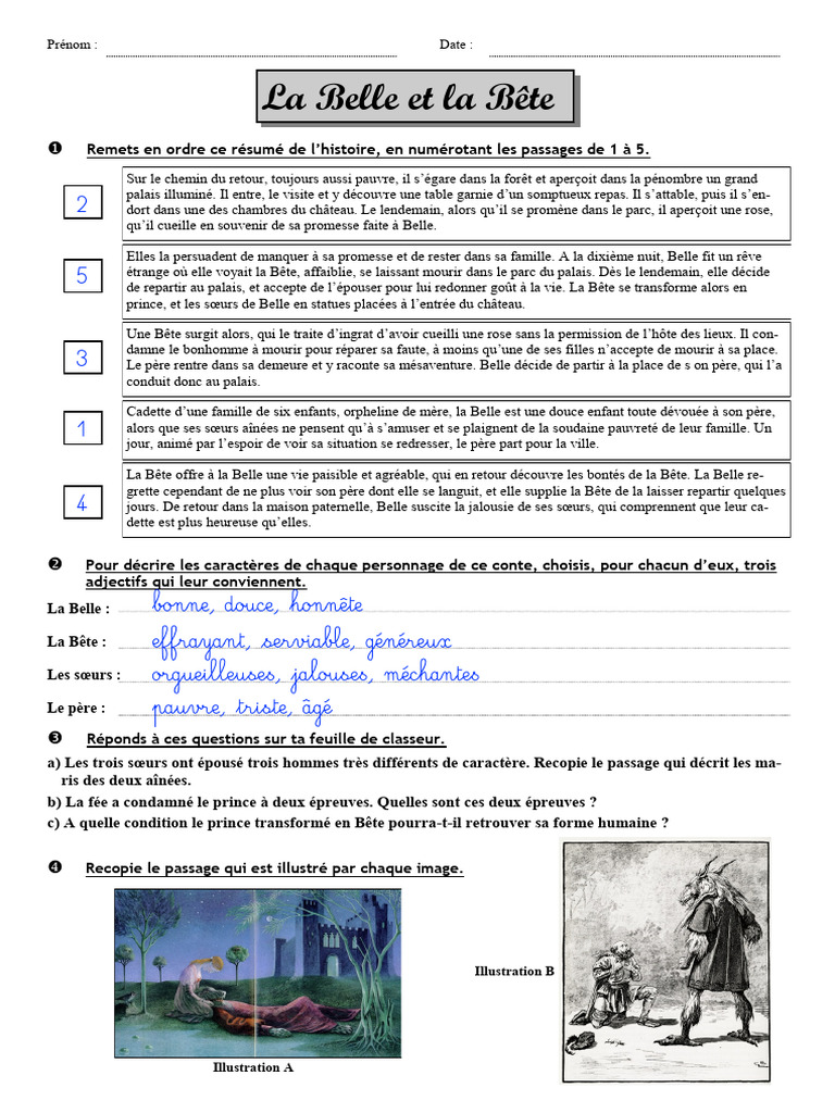 Résumé de La Belle et la Bête | PDF