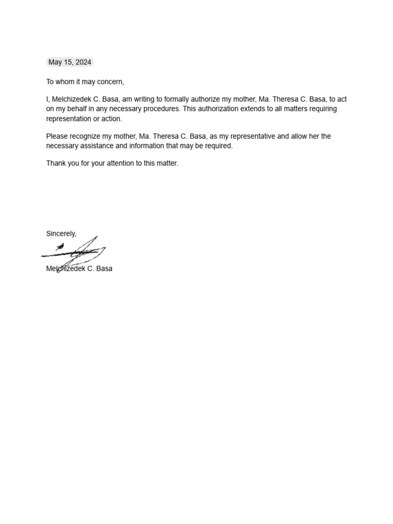 Authorization 1 | PDF | Politics | Law