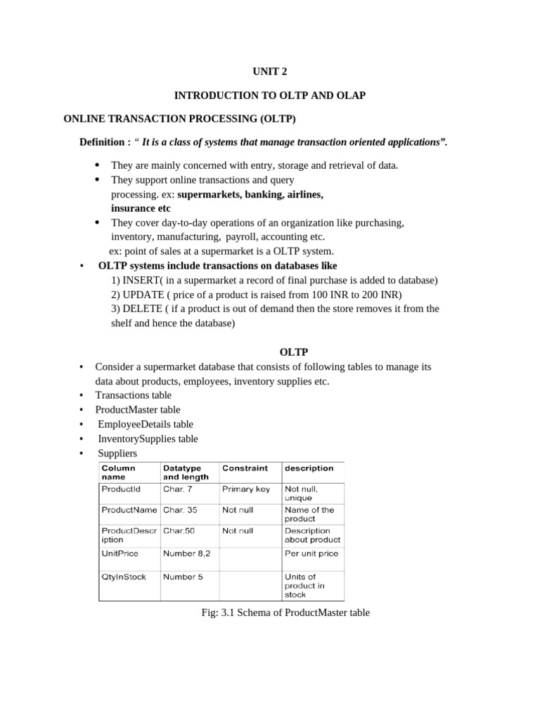 Bi Unit 2 Pdf Data Warehouse Business Intelligence