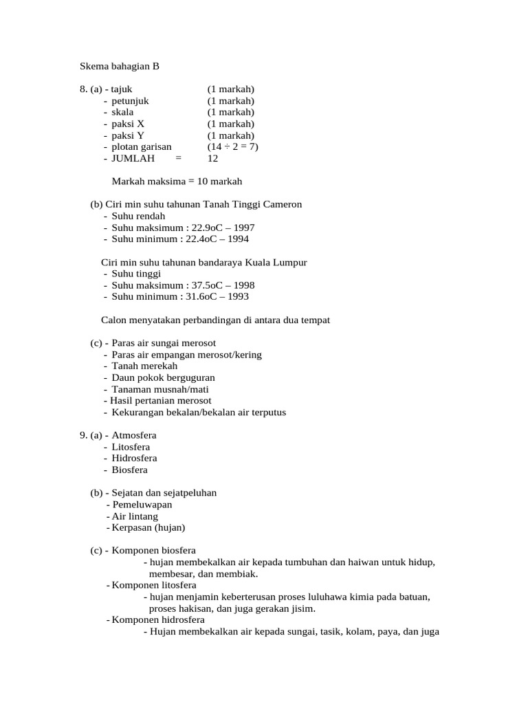 Skema Bahagian B | PDF