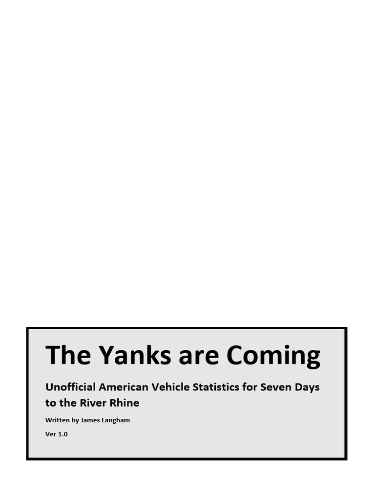 Unofficial Vehicle Stats for 7 Days to Rhine | PDF | Combat Vehicles ...