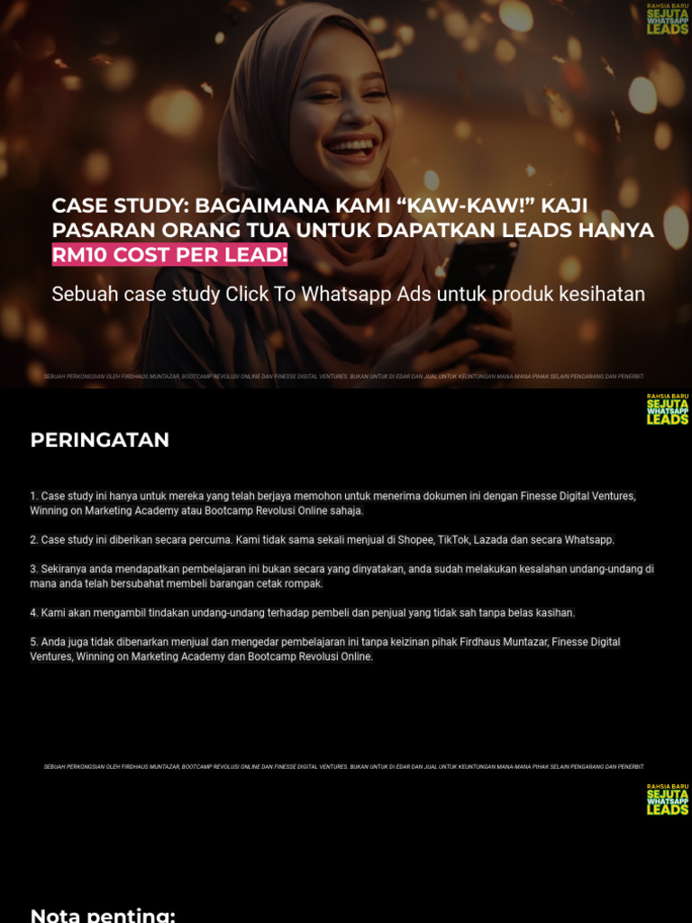 Case Study - Bagaimana Kami "Kaw-Kaw!" Kaji Pasaran Orang Tua Untuk Dapatkan Leads Hanya Rm10 ...