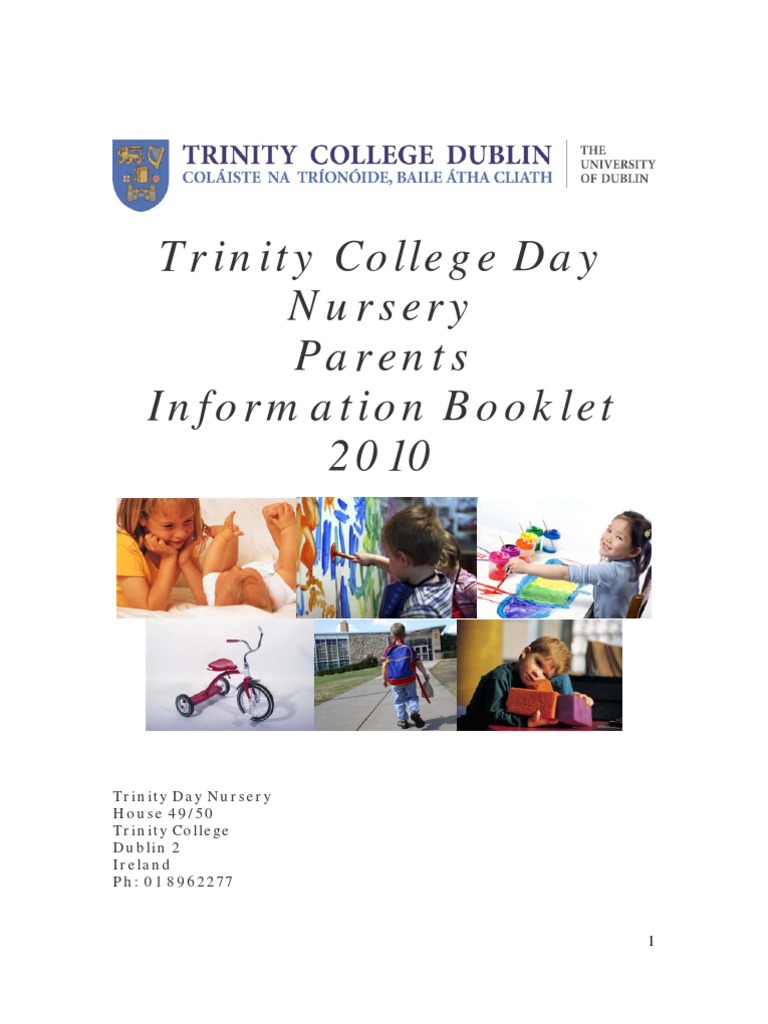 Trinity College Day Nursery Booklet 2010 | PDF | Preschool | Day Care