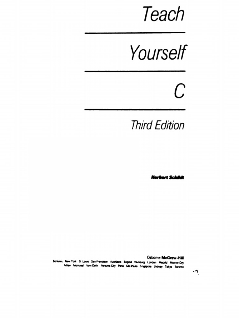 Teach Yourself C | PDF