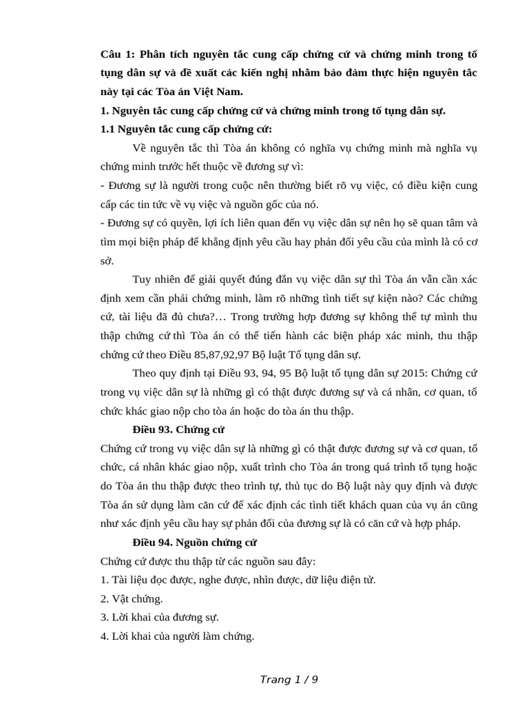 Bai Tu Luan 1 Luat To Tung Dan Su Viet Nam El14 | PDF