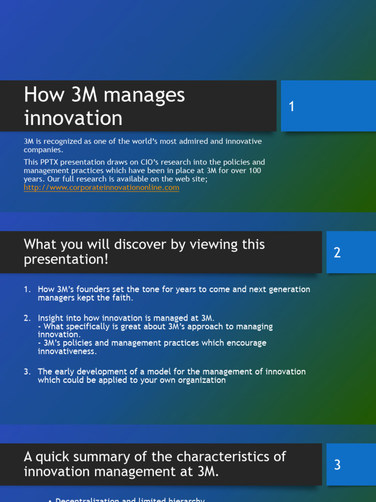 3M-how-they-manage-innovation-12 | PDF | Innovation | Investing