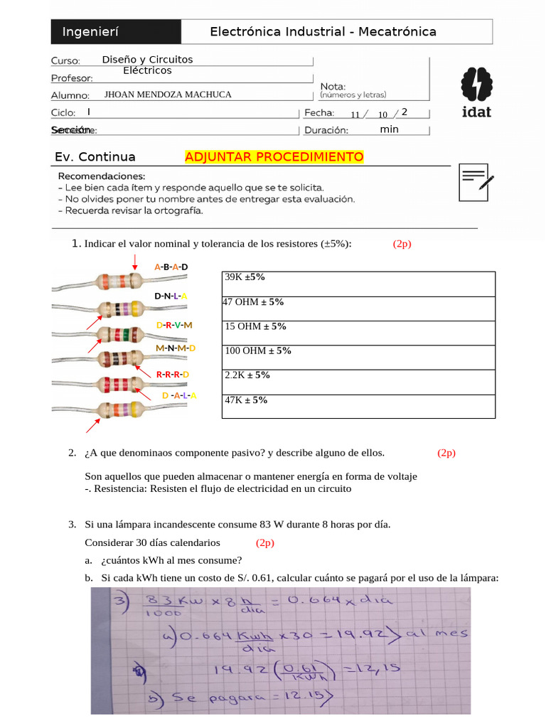 ASDAS (1) | PDF | Resistencia Eléctrica y Conductancia | Inductor
