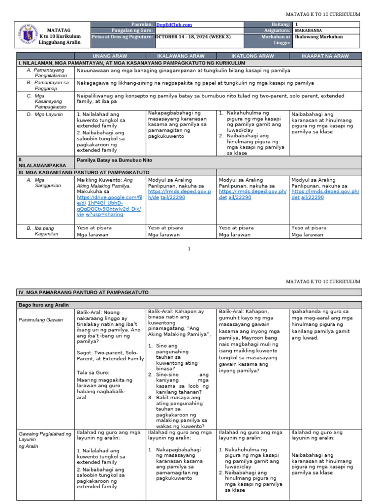 Dll-Matatag Makabansa-1 Q2 W3 | PDF