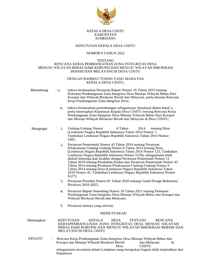 SK Perencanaan Zid | PDF