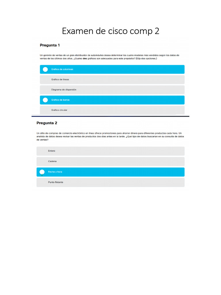 Examen de Cisco Computacion 2 | PDF