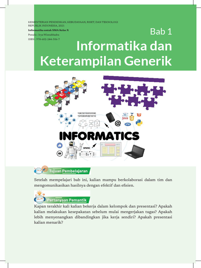 Modul Bab 1 (Informatika Dan Keterampilan Generik) | PDF