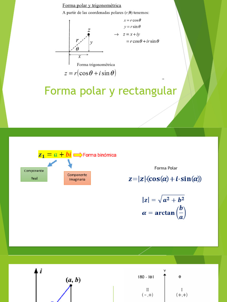 Transformación entre formas polar y rectangular | PDF