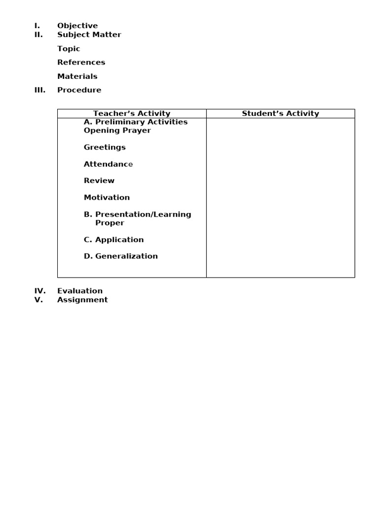 Traditional Detailed Lesson Plan | PDF