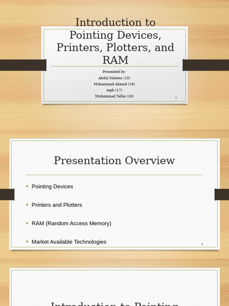 Introduction To Pointing Devices, Printers, Plotters | PDF | Office Equipment | Tools