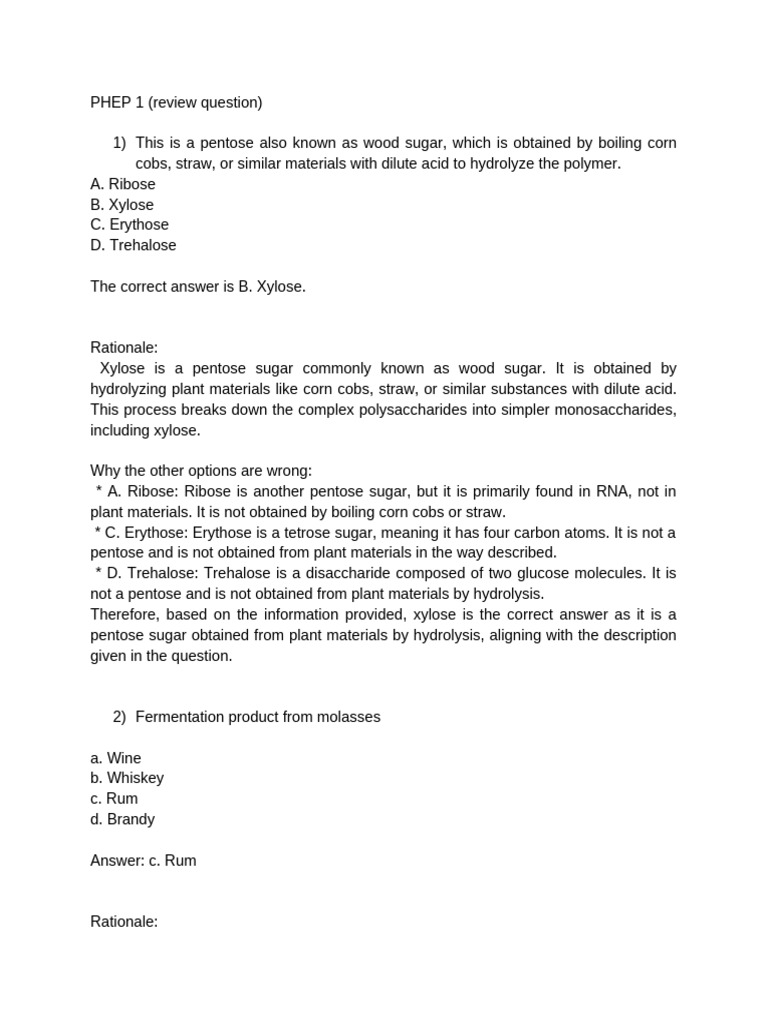 Module 2 Practice Question | PDF | Sugar | Diet & Nutrition