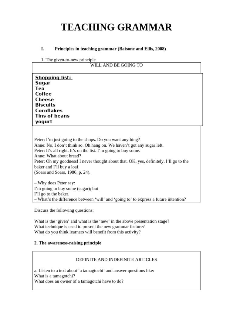 TEACHING GRAMMAR | PDF | Syntax | Human Communication