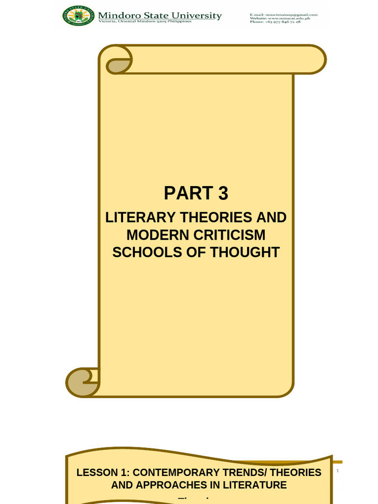 Part 3 Lesson 1 Lit. Crit. | PDF | Narration | Feminism
