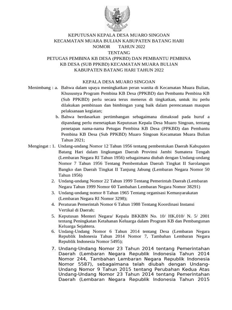 6 SK PPKBD Dan Sub PPKBD 2022 | PDF