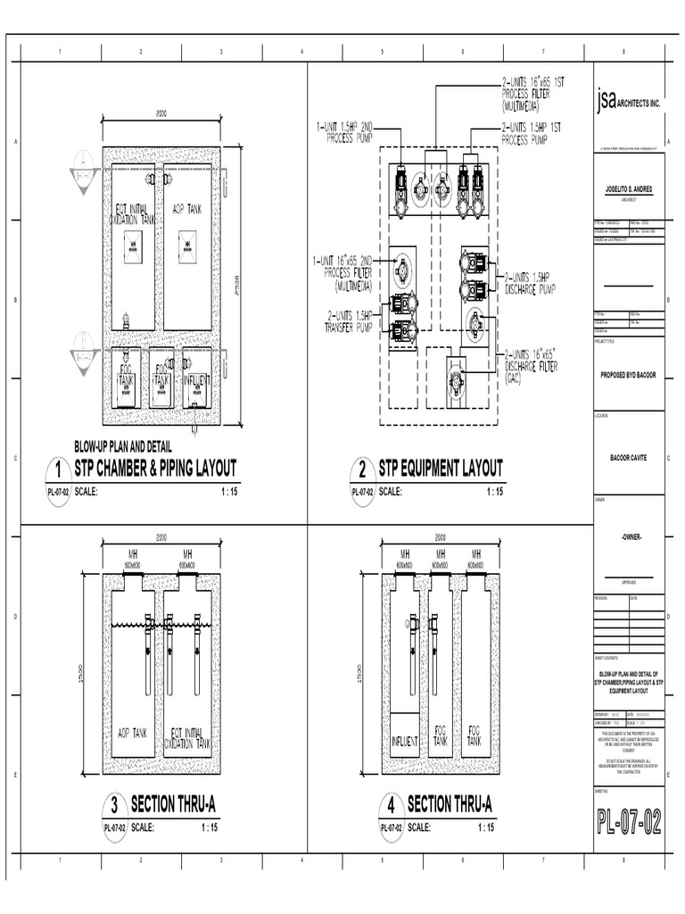 Pl-07-02-Byd Bacoor Project-Stp Blow-Up Plan and Detail-08-02-24 | PDF