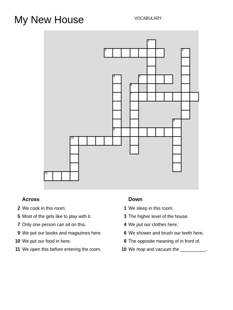 unit 5 crossword year 3 | PDF